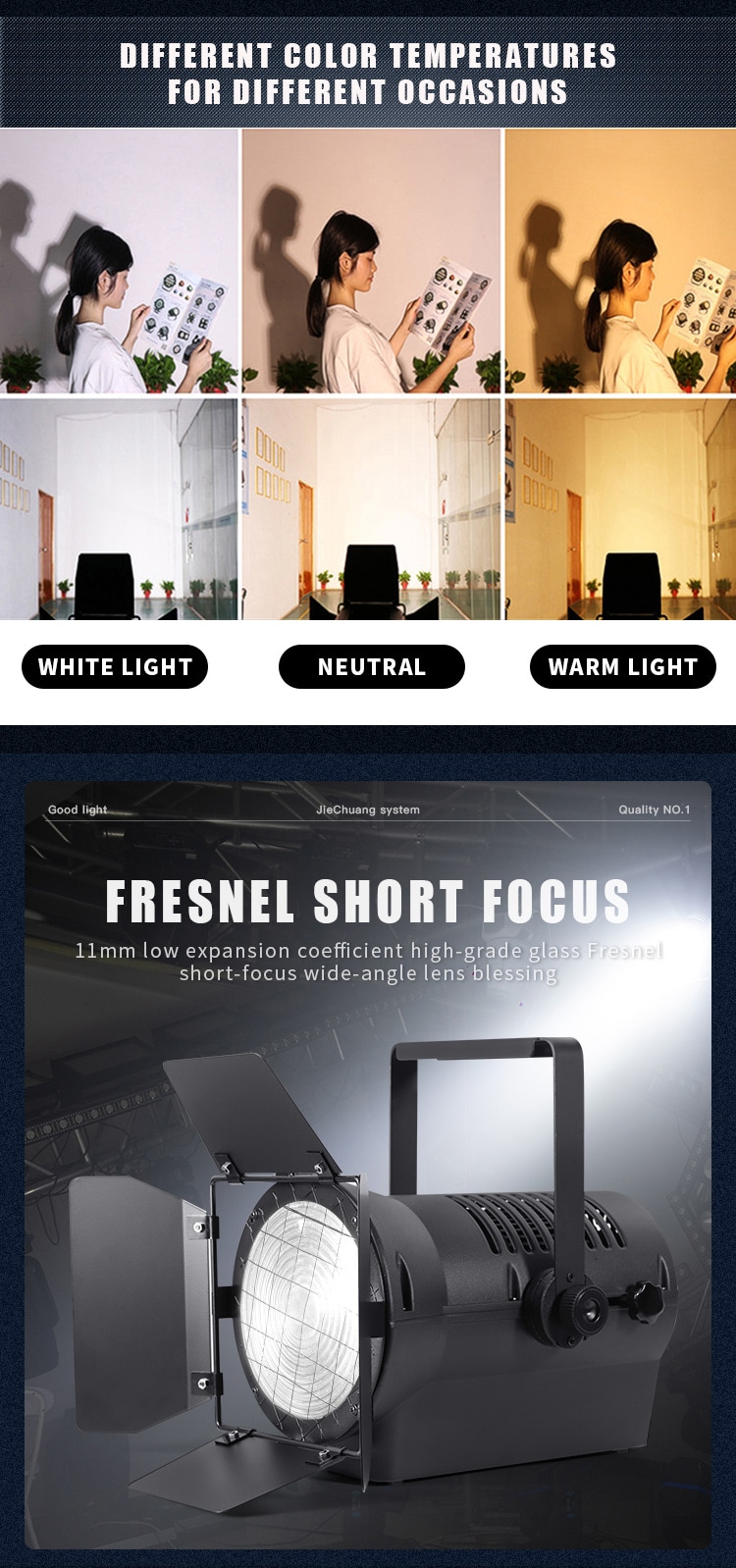 200W LED FRESNEL SPOTLIGHT