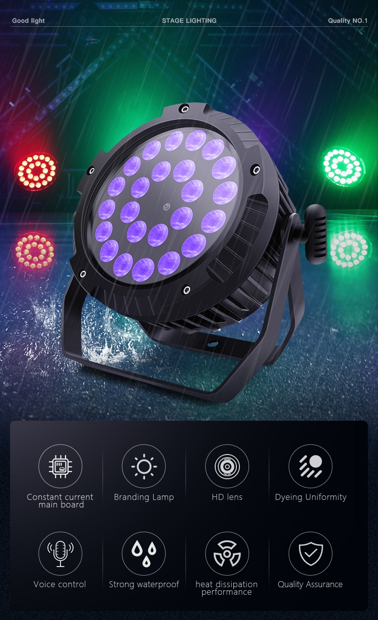 WATERPROOF 24PCS LED FLAT PAR LIGHT