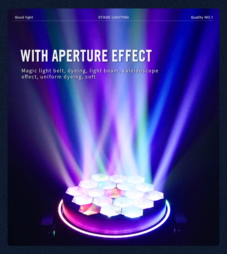 19*40w BEE EYE MOVING HEAD LIGHT WITH PIXEL CIRCEL