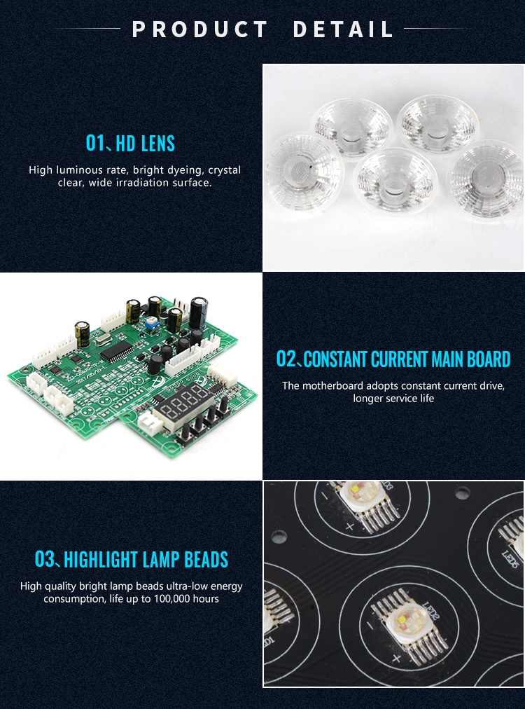 WIRELESS BATTERY DMX LED PAR UP LIGHT 4/6*18W Eternal Lighting cube Echo