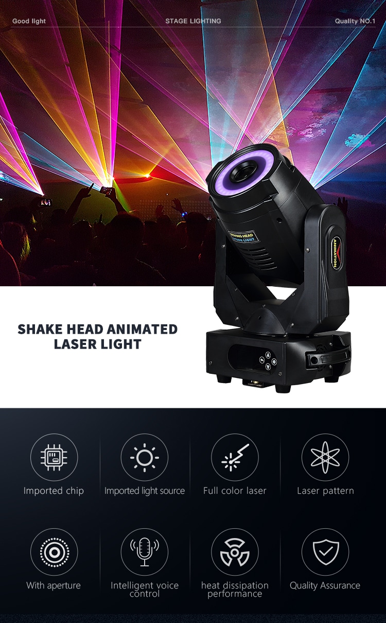 2/3/5W FULL COLOR AMINATION MOVING HEAD LASER LIGHT