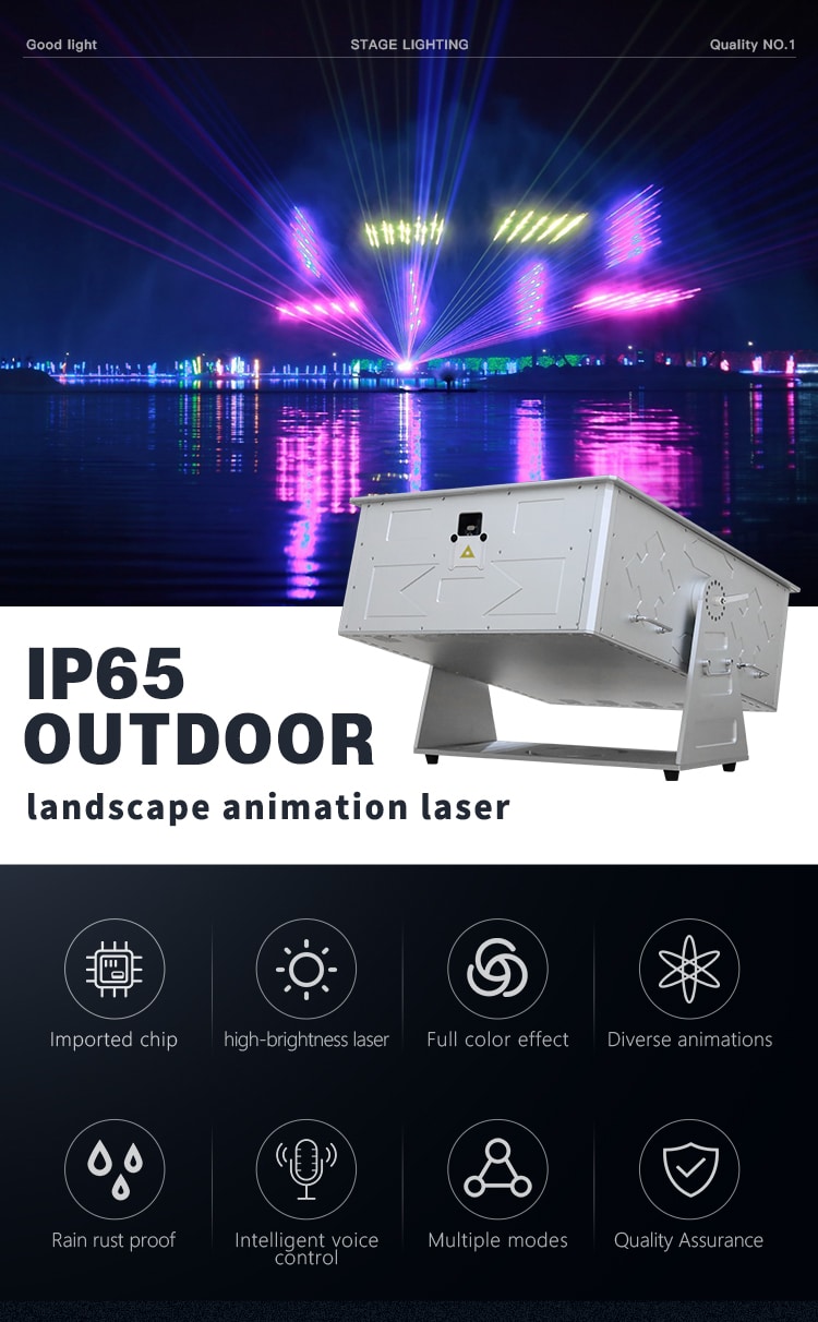 Outdoor waterproof Full color landmark laser light I27-3