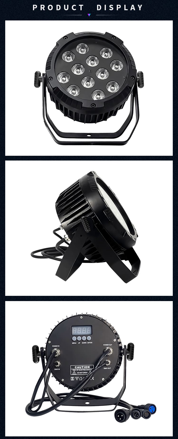 WATERPROOF 12PCS LED FLAT PAR LIGHT