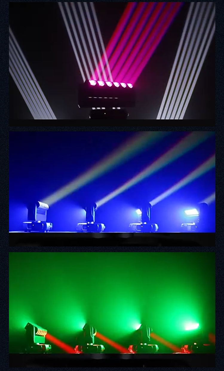 6*60W DOUBLE-SIDED BEAM+STROBE MOVING HEAD LIGHT