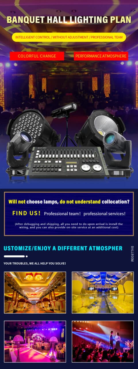 Wedding/ banquet lighting solution