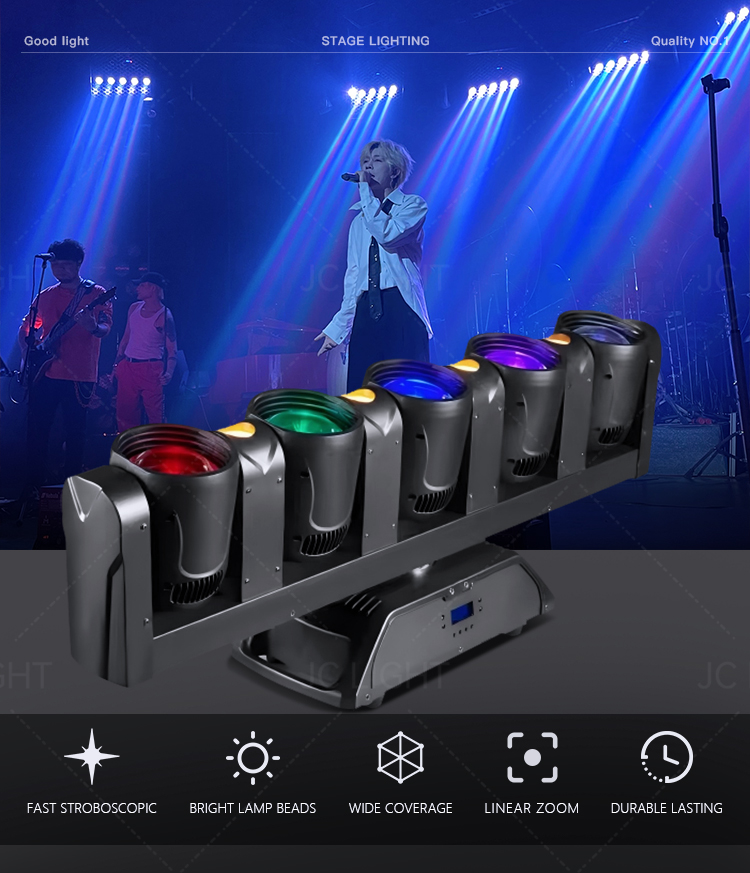 JC LIGHT 5x80W LED Beam Moving Head Light for Stage OEM